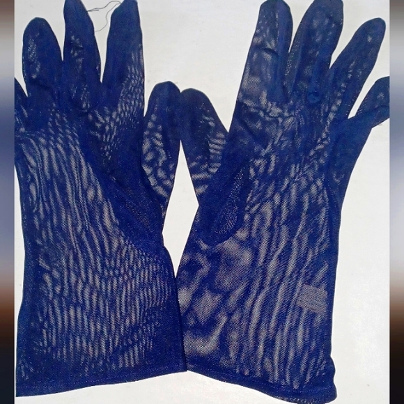 Accessories | Vintage Shear Blue Dress Gloves | Poshmark